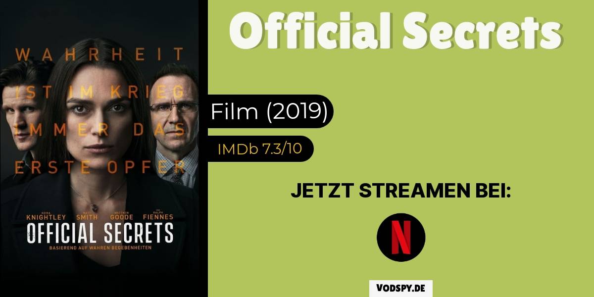 Official Secrets (Film, 2019) | VODSPY